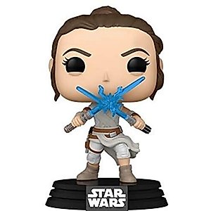 Funko POP Star Wars: The Rise of Skywalker Ep. 9 - Rey with 2 Light Sabers Collectible Vinyl Bobblehead