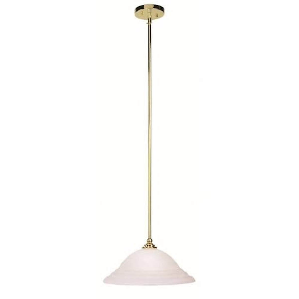 Livex Lighting 4251-02 Pendant with White Alabaster Glass Shades, Polished Brass