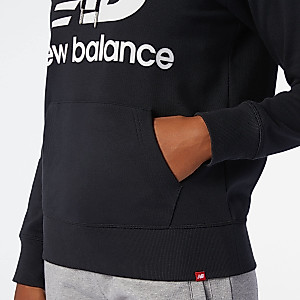 New Balance Women's NB Essentials Pullover Hoodie, Black, Small