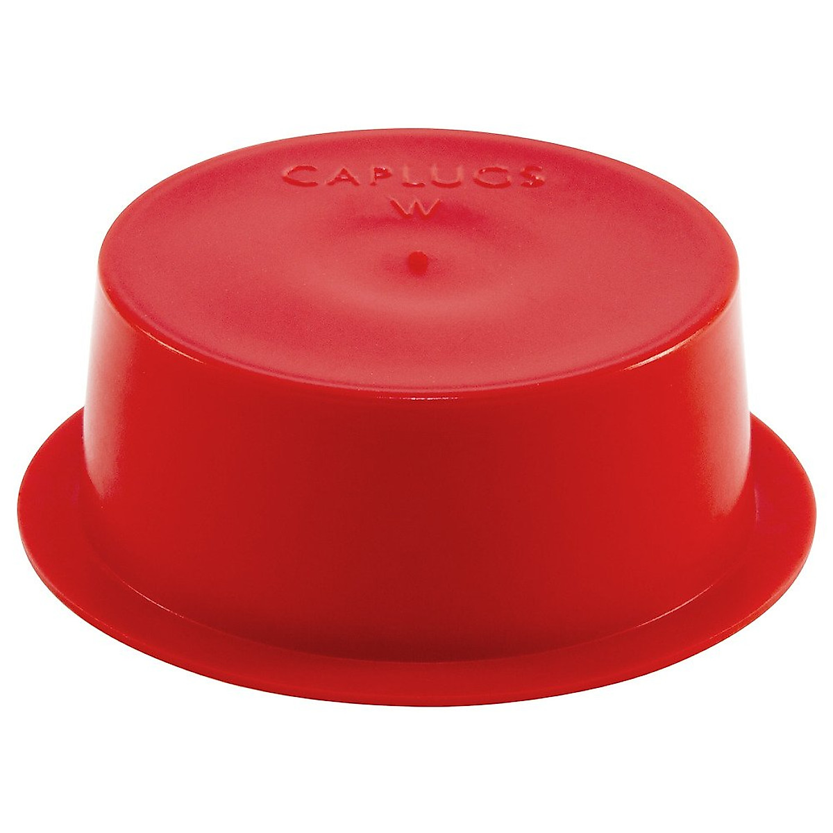 Caplugs Plastic Tapered Cap and Plug with Wide Flange W-17, PE-LD, Cap OD 1.393" Plug ID 1.615", Red (Pack of 40)