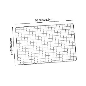 IFANLANDOR 1 Pc Stainless Steel Grill Grilling Grid Roasting Rack Charcoal Grill Grate BBQ Wire mesh Stainless Steel mesh mat Smoker mesh Grate Charcoal BBQ Barbecue Mesh Camping Smoky