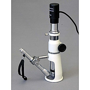 AmScope H2510 Handheld Stand Measuring Microscope, 20x/50x/100x Magnification, 17mm Field of View, Includes Pen Light