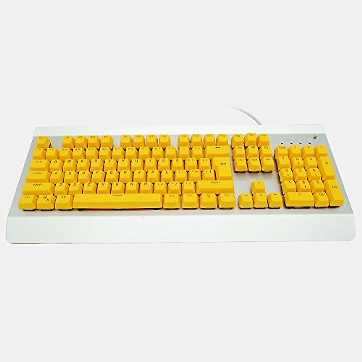 Bossi PBT Keycaps Backlit 104Key Set Doubleshot Injection Cherry MX Keycaps with Keycaps Puller for 87/104 MX Switches Mechanical Gaming Keyboard - Yellow