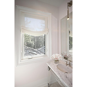 Cordless Roman Shades, Utopia (100% sheer linen), Sheer Linen Roman Shades, Custom Made Window treatments