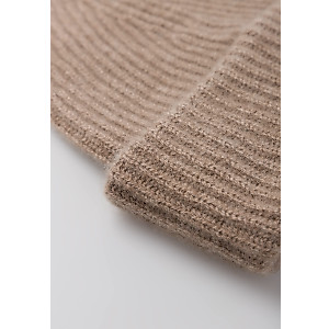 Style Republic Women’s Chunky Knit Beanie, Cashmere Wool, Soft & Stretchy, Warm Hat for Winter (Nougat)