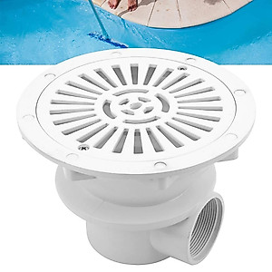 Maxmartt Pool Floor Main Drain 2 inch White Main Drain Water Inlet Draining Accessory Vinyl Pool Main Drain Liner for Swimming Pool