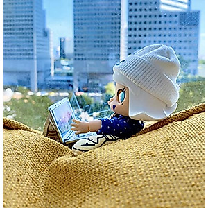 LZQINXUN 4 Pack Dollhouse Accessories,Toy Laptop,Phone,Mini Tablet and Gamepad,Scene Simulation for Doll 1/6 1/12 Scale,Miniature Toys Accessories (White)