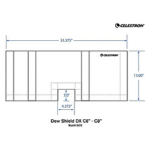Celestron – Deluxe Telescope Dew Shield – Flexible Dew Prevention – Fits 6" and 8” Schmidt Cassegrain and EdgeHD telescopes