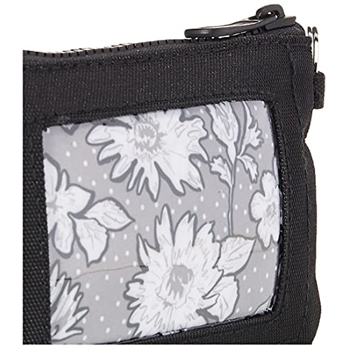 Vera Bradley Women's Recycled Lighten Up Reactive Zip ID Case Wallet, Black, One Size