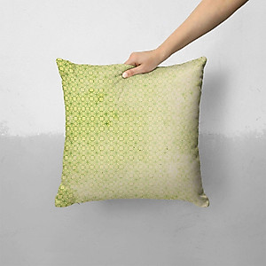 iiRov Light Green Grunge Micro Square Pattern - Custom Decorative Home Decor Indoor or Outdoor Throw Pillow Cover for Sofa, Bed or Couch Cushion (Pillow CASE Cover ONLY)