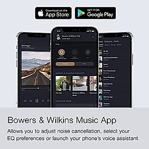 Bowers & Wilkins Px8 Over-Ear Wireless Headphones, Advanced Active Noise Cancellation, Compatible with B&W Android/iOS Music App, Premium Design, Offers 7-Hour Playback on 15-Min Quick Charge, Black