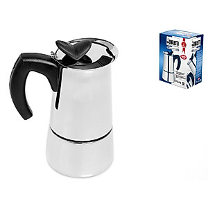 Bialetti - Musa, Stovetop Coffee Maker, Suitable for all Types of Hobs, Stainless Steel, 6 Cups, Silver