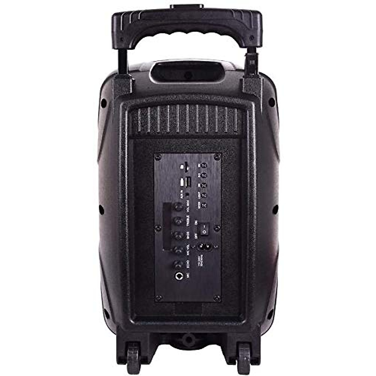 Ridgeway QS-805 Portable Audio Bluetooth - Portable - Woofer Rechargeable Speaker with Long-Lasting Battery USB/FM Radio/AUX in/Mic in/with LED Light - Black