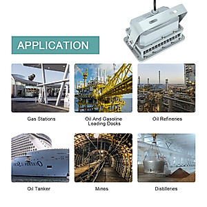 Sokply LED Explosion Proof Light UL844 Certified 60W 8400LM(240W HPS Eqv.), Class I Division II Hazardous Locations Luminaires Warehouse Lighting 100-277V, IP66 A2 Series