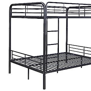FUSVZ Metal Full Over Full Bunk Beds for Adults, Modern Style Metal Bunk Bed Full Over Full Size, Heavy-Duty Bunk Beds Frame with Ladders for Kids Boys Girls Teens Adults, Weight Capacity 500LBS