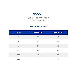 Gildan Blank T-Shirt - Unisex Style 5000 Adult