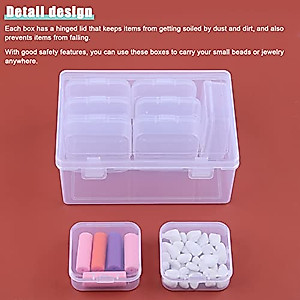 KINBOM 22 Pcs Plastic Storage Cases, Mini Bead Storage Box with Lids Rectangle Clear Bead Storage Container Organizer for Jewelry Making Crafts Small Items (2pcs Large, 20pcs Small)