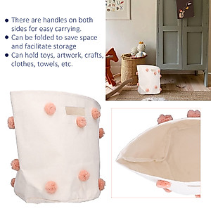 Storage Basket Household Children Toy Clothes Towel Organizer Laundry Storage Basket with Handle for Baby Boys and Girls(#1)