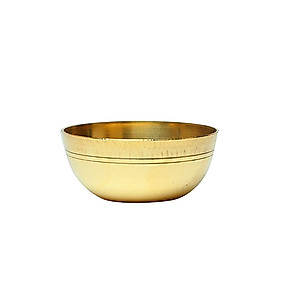 Set of 2 Decorative Pooja Bowls Multipurpose Pooja small Brass Katori Prasad Bowls pooja articles Traditional Festival Housewarming Puja Decoration Items (Size :- 2" Inches)