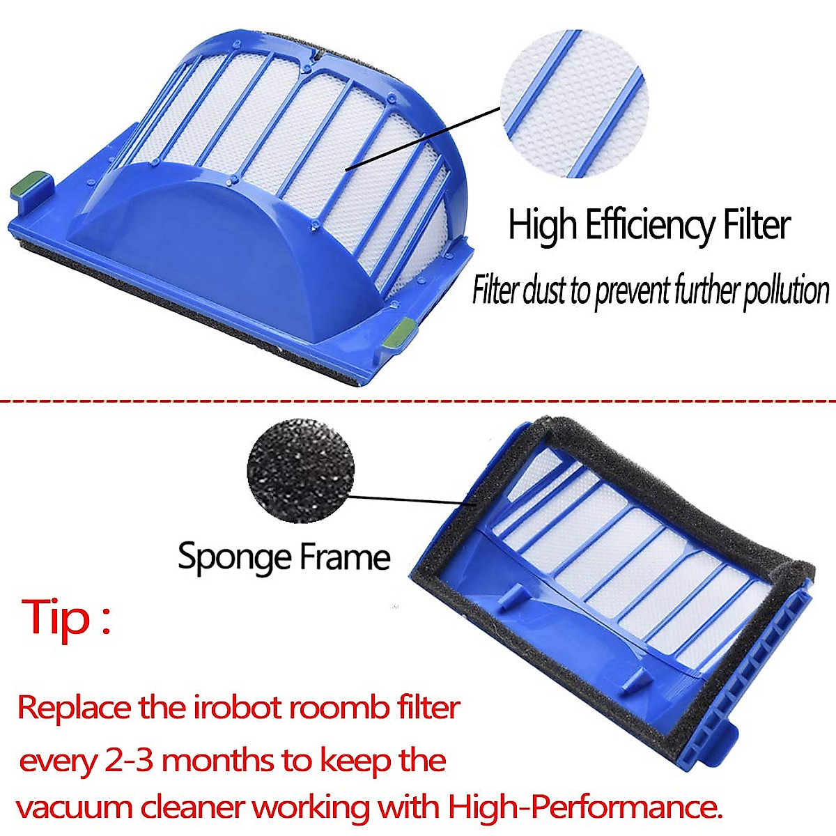 Replacement parts Compatible for iRobot Roomba 675 677 671 655 645 Robotics,Filter,Side Brush,Bristle and Flexible Beater Brush, Cleaning Tool and Screw