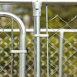 PawHut Large Dog Kennel Outside, Heavy Duty Dog Cage with Waterproof Cover, Outdoor Fence Dog Run with Galvanized Chain Link, Secure Lock, 13' x 7.5' x 7.5'