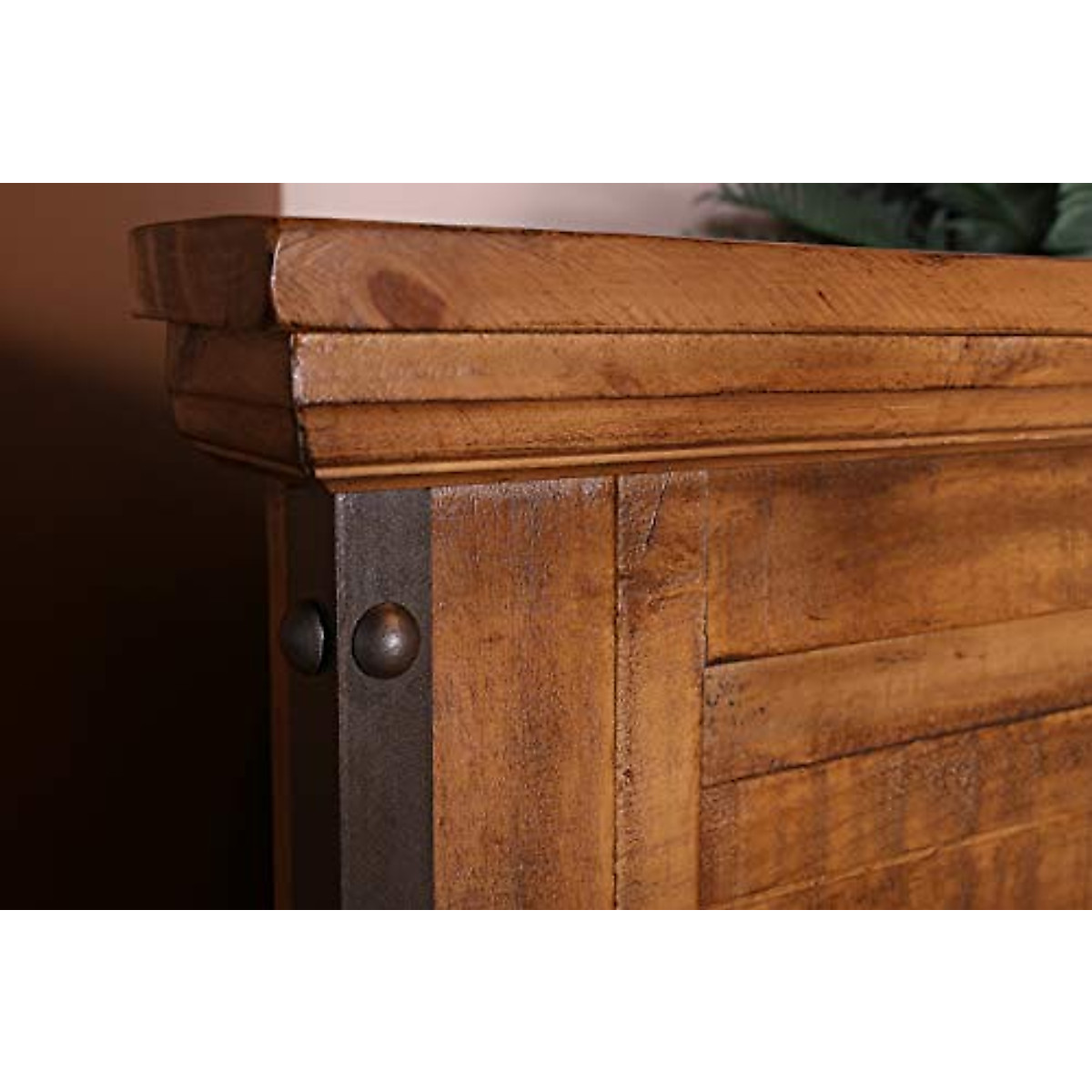 Sunset Trading Rustic City Queen Bed, Natural Oak