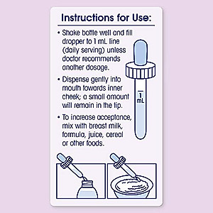 Enfamil Prenatals & Baby Vitamin Poly-Vi-Sol with Iron Multivitamin Supplement Drops for Infants and Toddlers, 50 mL dropper bottle, (Pack of 2)