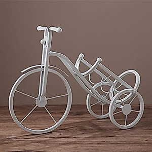 DOUBA Tricycle Metal Wine Rack Holder Bottle Rack Storage Decoration Decor Home Kitchen Bar (Color : D, Size