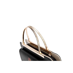 Frida Kahlo Flower Collection Licensed Cross Body Bag (Black)