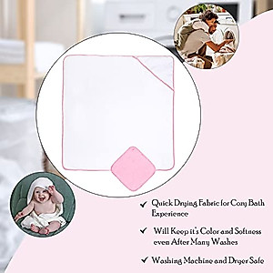 Super Soft Hooded Towel Set for Babies: 100% Cotton, 30x30 Inches, Perfect Cap Size, Pack of 3 Towels & 3 Washcloths for Newborns to Toddlers