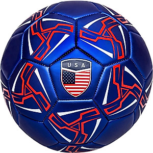Western Star Game and Match USA Mexico Soccer Ball - Size 4 and Size 5 - Thick 4-Ply Shell - Performance - Ideal for Youth Training and Games for Kids 8-12 Teens 13-16