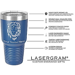 LaserGram 30oz Vacuum Insulated Tumbler Mug, Architect Symbol, Personalized Engraving Included (Dark Blue)