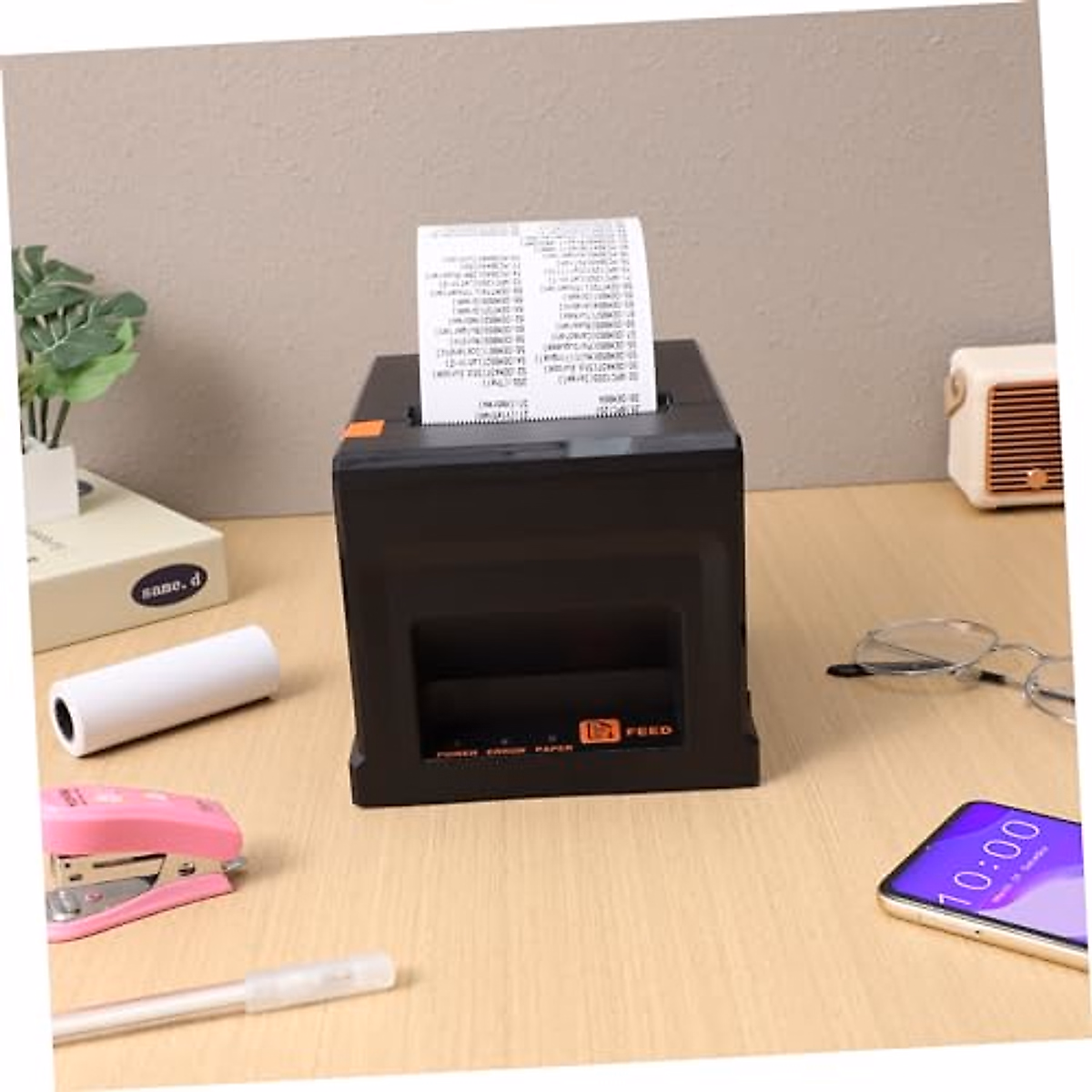 HAWILLOSCH Printer Abs Black Thermal Pos Printer Thermal Paper Printer Pos Printer