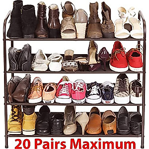 Simple Houseware Shoe Rack Storage Organizer Set - 2 Shoe Racks