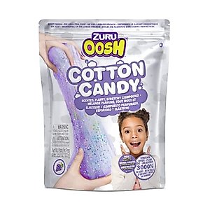 Oosh Cotton Candy Large Foil Bag 100g (Grape) by ZURU, Fluffy Slime, Stretch Slime, Grows 3000% in Size, Slime for Girls and Kids (Purple)