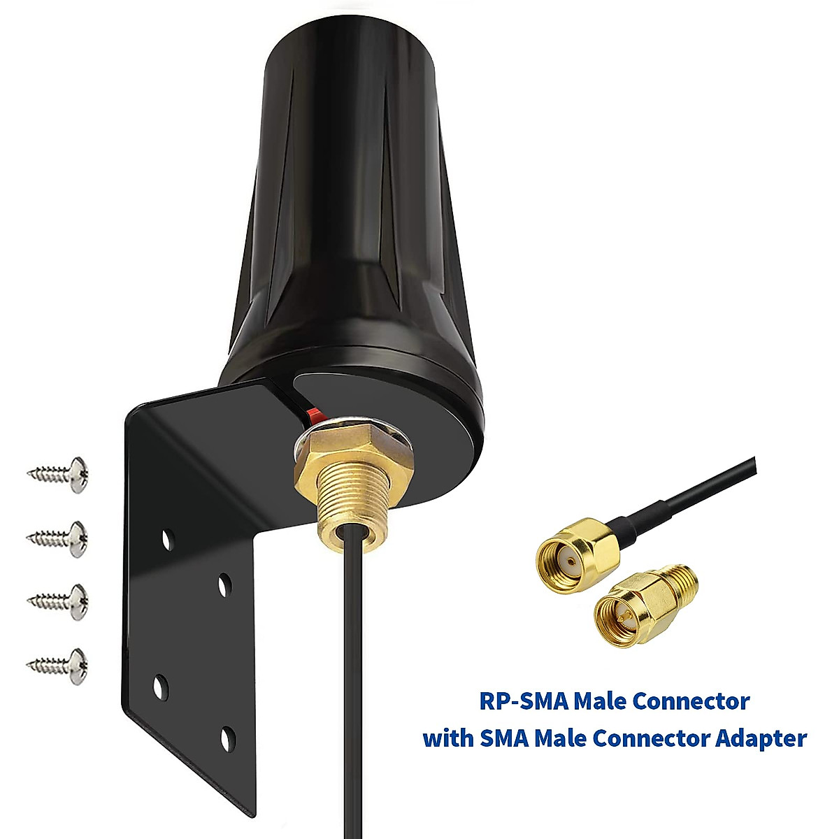 Bingfu 4G LTE SMA Cellular Trail Camera RP-SMA Male Antenna Compatible with Spypoint Link Micro Covert Spartan Stealth Tactacam Muddy Wildlife Hunting Game Cam Outdoor Mobile Security Camera