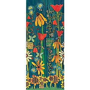 Studio M Earth Laughs in Flowers Art Pole Outdoor Decorative Garden Post, Made in USA, 40 Inches Tall