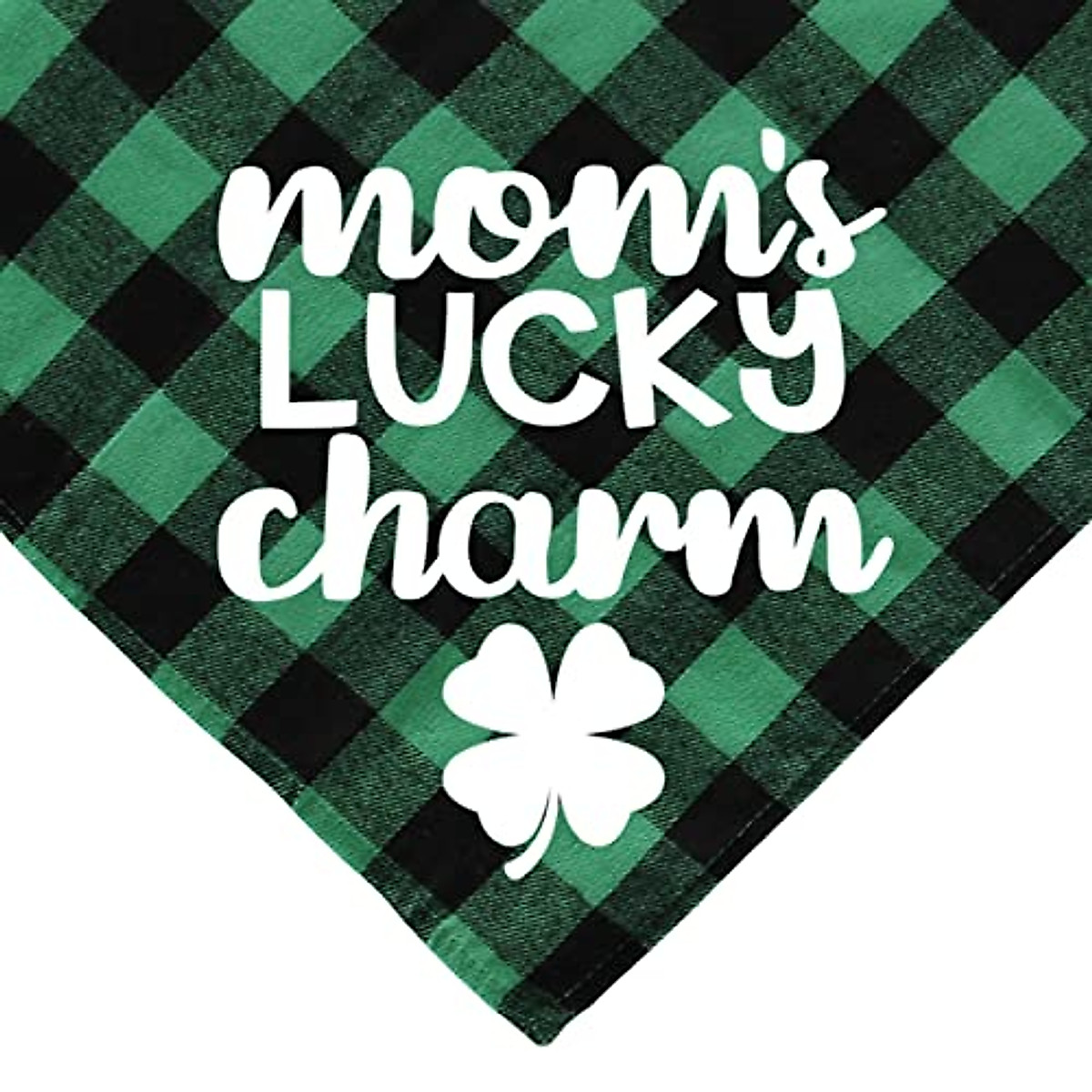 JOTFA St. Patrick’s Day Dog Bandanas, Plaid Dog Puppy St. Patrick’s Day Bandana Scarf for Small Medium Large Dogs Pets (Mom’s Lucky Charm & Kiss Me I’m Irish)