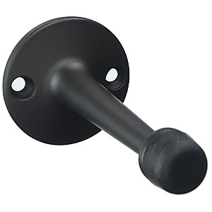 IDHBA idh by St. Simons 13004-10B Premium Quality Solid Brass Baseboard Door Stop with 2 Screw Holes, 3-3/4-Inch, Oil-Rubbed Bronze