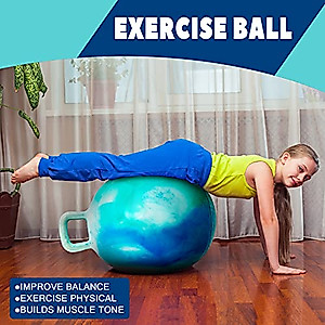 EVERICH TOY Hopper Ball, Bouncing Ball for Kids, 22 Inches Jumping Ball Hoppity Hop Ball Toys, Bouncing Ball with Handle for Boys and Girls Gifts