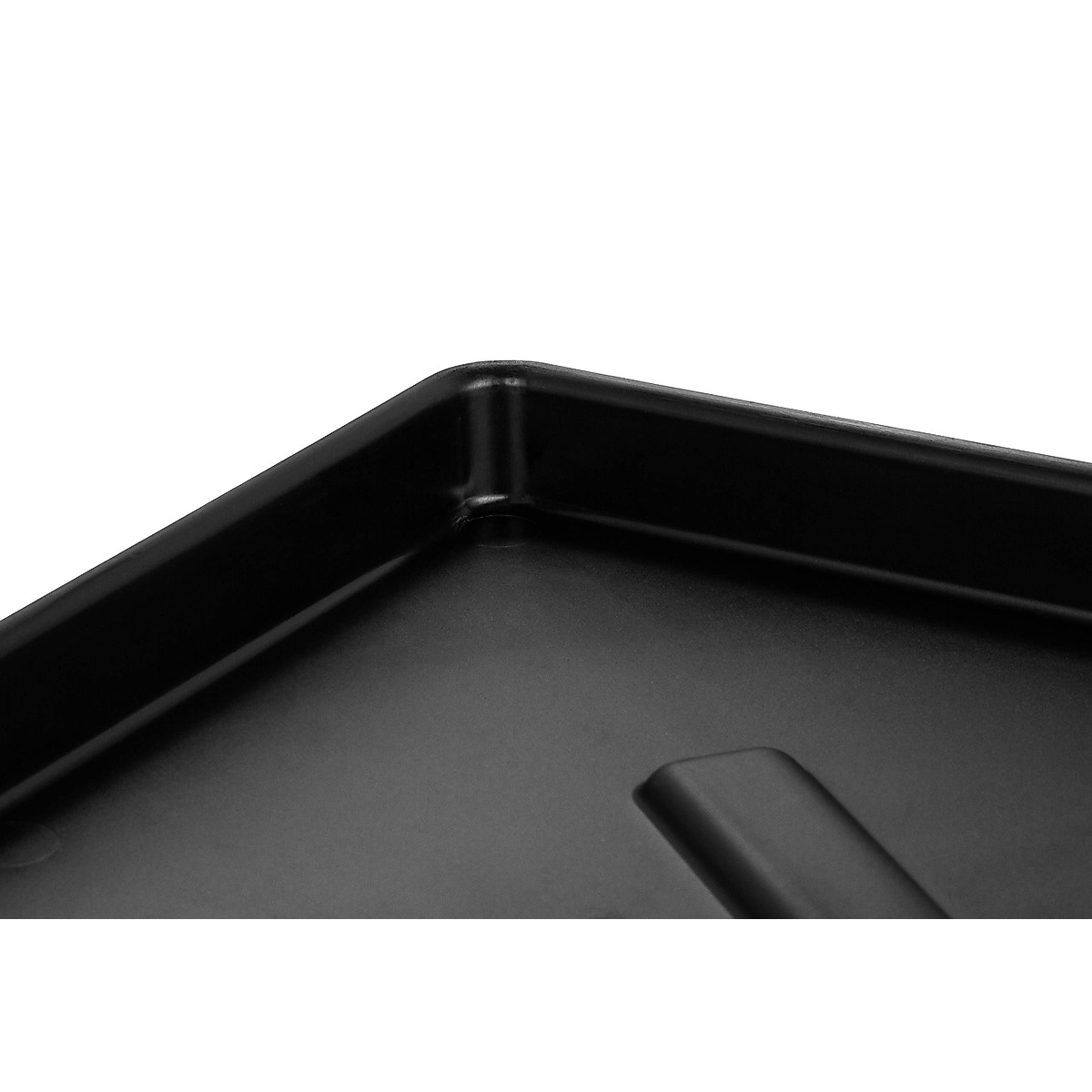 Camco Dishwasher Drain Pan | Protects Floors, Cabinets, Walls & Features Front Opening for Easy Leak Detection | Crafted of Heavy-Duty Polymer | Black, 23-5/8” x 20-1/2” (20602)