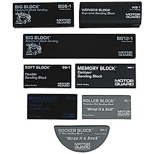 Motor Guard - 8Pc Sanding Block Assortment (AP-3), One Size