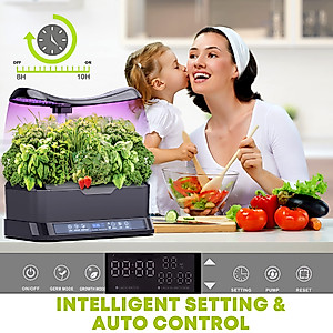 Gift for All, Hydroponics Growing System, Aerogarden, Indoor Garden, Indoor Gardening System, Aero Garden, Indoor Herb Garden, Hydroponic Planter, Adjustable Height up to 23", with 12 Pods