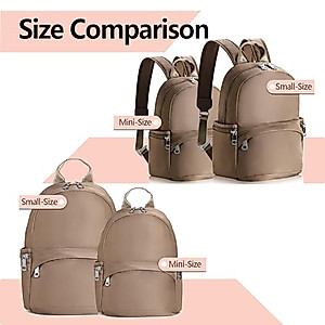 BLUEFATTY Mini Backpack Purses For Women Small Backpack Purse Ladies Fashion Small Daypacks Waterproof Back Pack For Girls（Mini Brown）