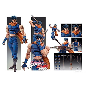 Medicos JoJo's Bizarre Adventure Part 2: Chozo Kado Joseph Joestar Super Action Statue Figure, Multicolor