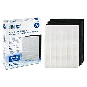 Fette Filter - 115115 Premium True HEPA H13 Filter Compatible with Winix Filter A 115115 Size 21 Plasma Wave Air Purifier AM90 P300 5300 5500 5300-2 6300-2 6300 C909 9800 C535 1 +4 Pack