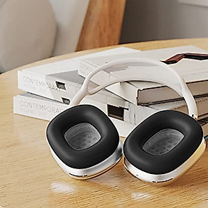 AWINNER Ear Pad Case Compatible for AirPods Max,Washable Soft Silicone Protective Frame Full Cover for AirPods Max (Black)