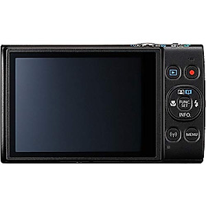 Canon PowerShot ELPH 360 HS Digital Camera (Black) (1075C001) + 64GB Memory Card + Case + Card Reader + Flex Tripod + Memory Wallet + Cap Keeper + Cleaning Kit (Renewed)