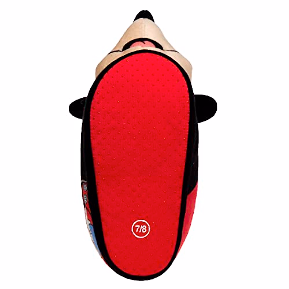 Disney Mickey Mouse Boys Slippers - Plush Lightweight Warm Comfort Soft Aline House Kids Shoes Slippers - 3D Black/Red (size 9-10 Toddler)