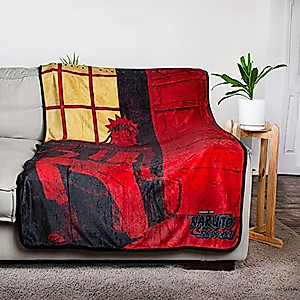 Naruto: Shippuden Ninja Plush Throw Blanket | Super Soft Fleece Blanket, Cozy Sherpa Cover For Sofa And Bed, Home Decor Room Essentials | Anime Manga Gifts | 45 x 60 Inches